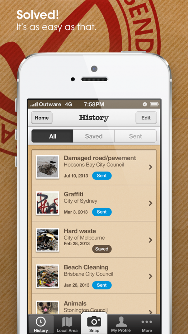 Snap Send Solve - Finalist - 2013 Melbourne Design Awards