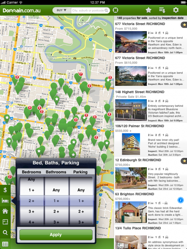 Domain.com.au iPad App - 2012 Mobile Awards