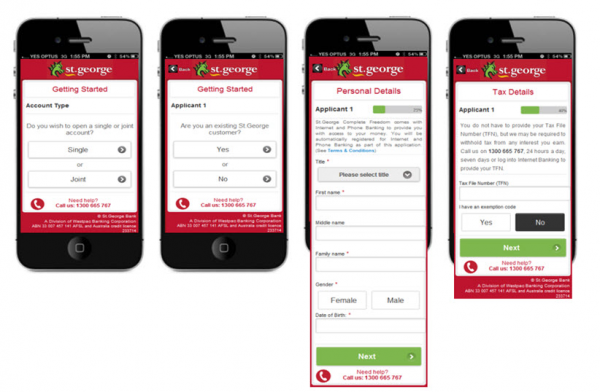 St.George Banking Group Account Opening via Mobile - 2012 Mobile Awards