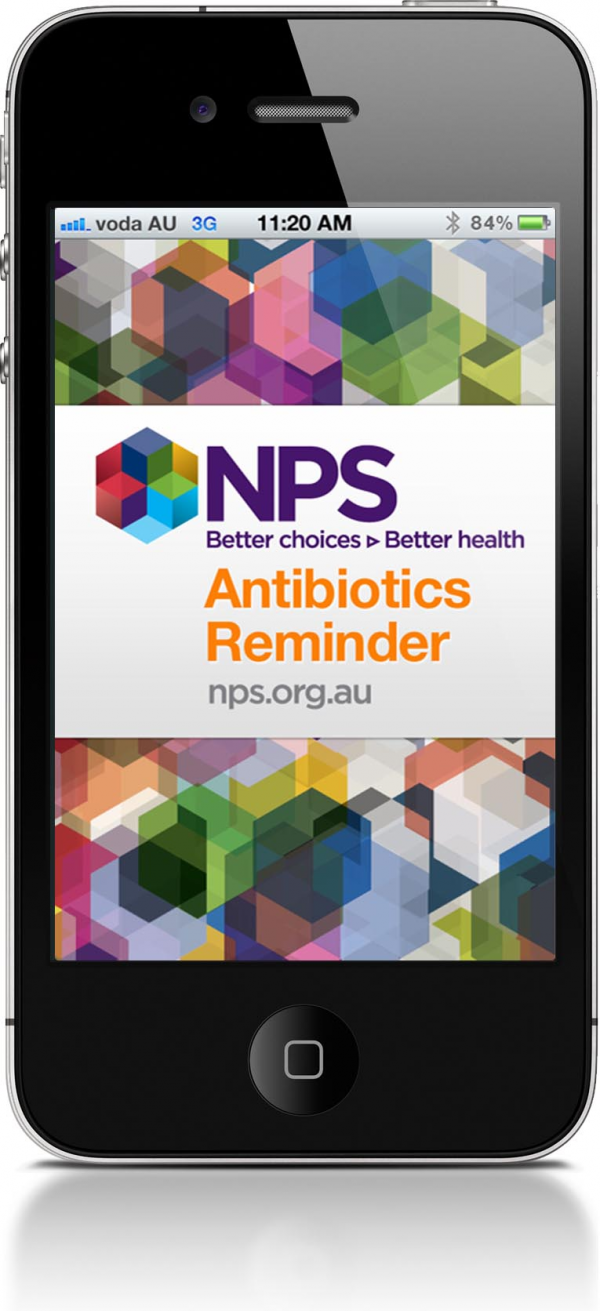 NPS Antibiotics Reminder app - Finalist - 2012 Mobile Awards