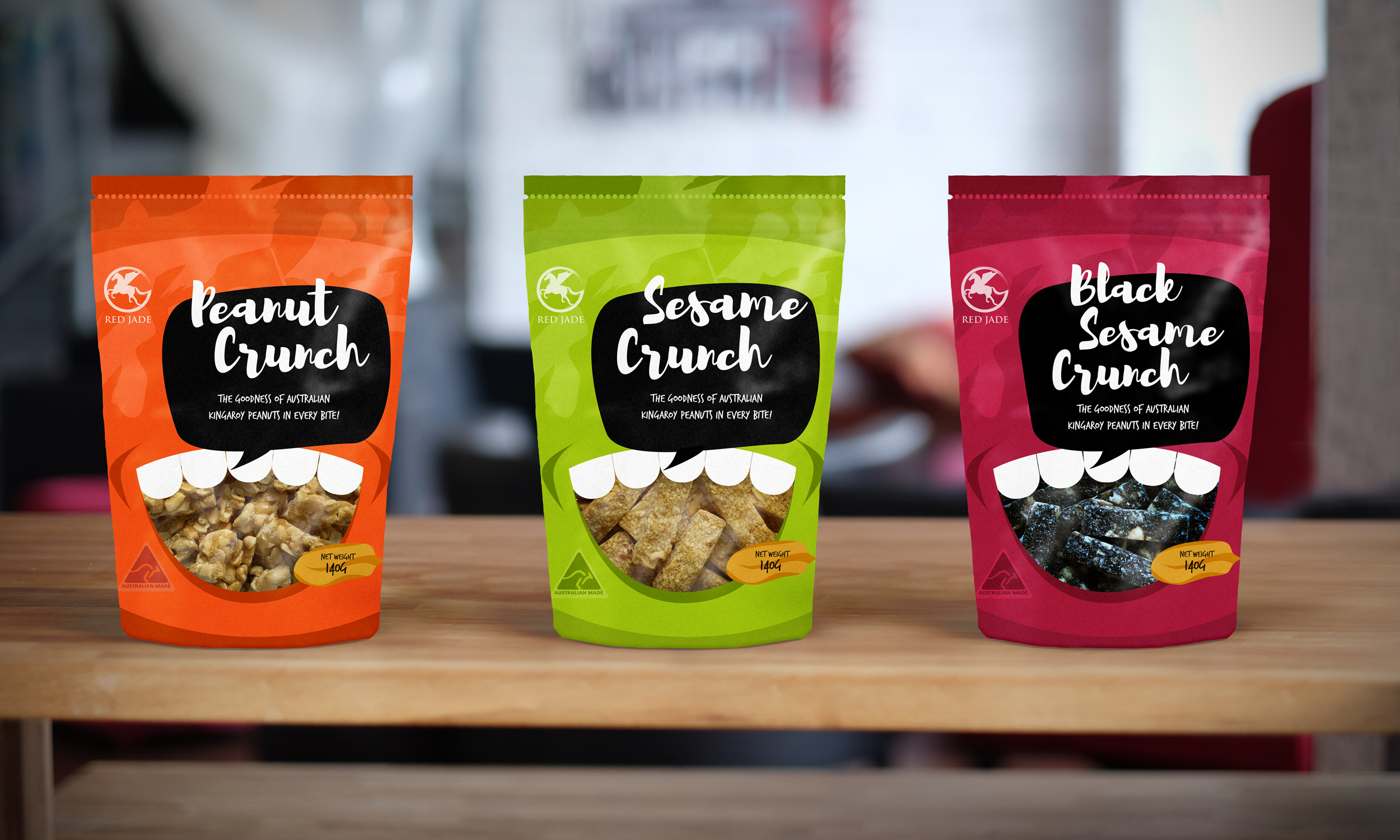 Red Jade Crunch Series Packaging
