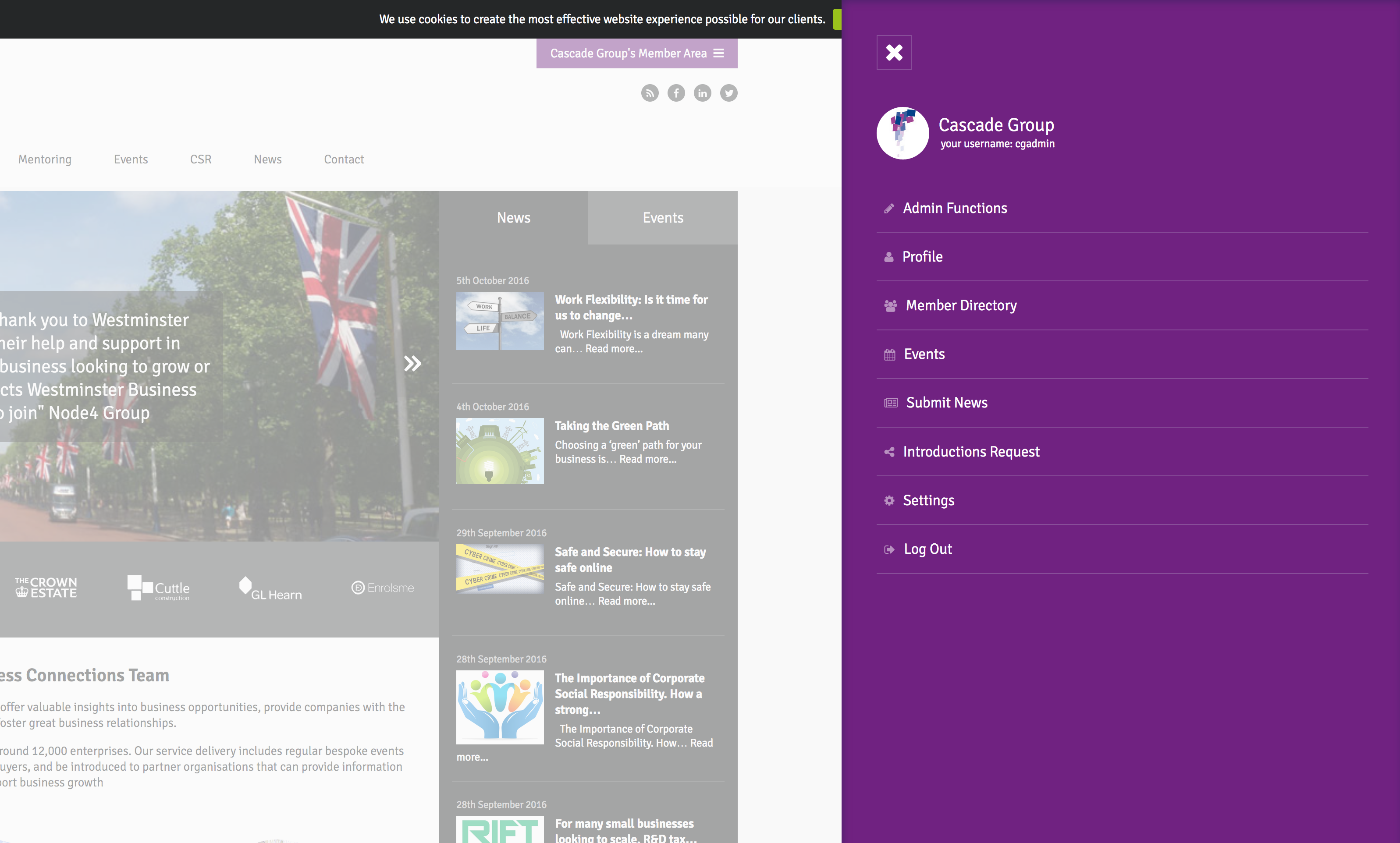 Westminster Business Council Website
