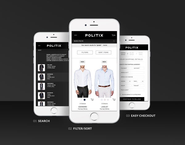POLITIX eCommerce Website - Gold Winner - 2018 Melbourne Design Awards