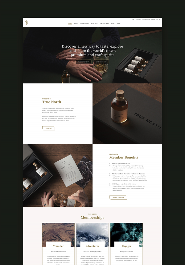 True North Spirits Website - Gold Winner - 2018 Sydney Design Awards
