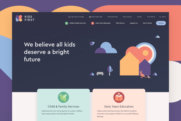 Kids First Australia Website Rebuild - Silver Winner - MELBOURNE Design ...