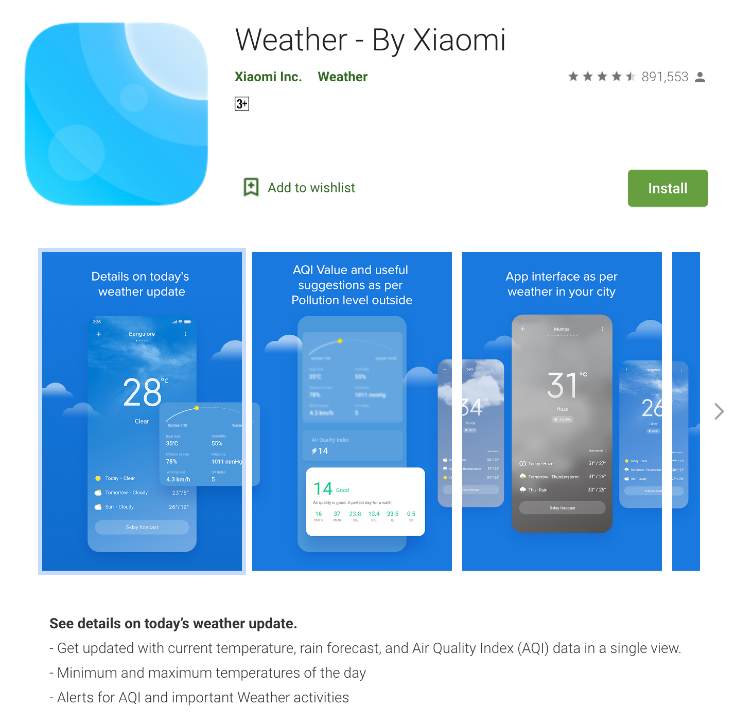 Xiaomi Mi Weather App - Gold Winner - SHANGHAI Design Awards 2021