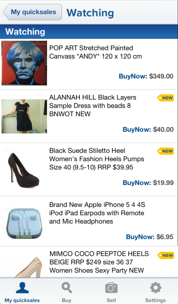 quicksales.com.au iOS app - Finalist - BETTER FUTURE