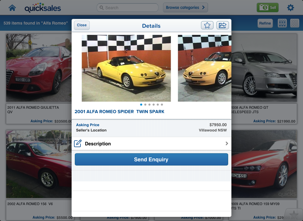 quicksales.com.au iOS app