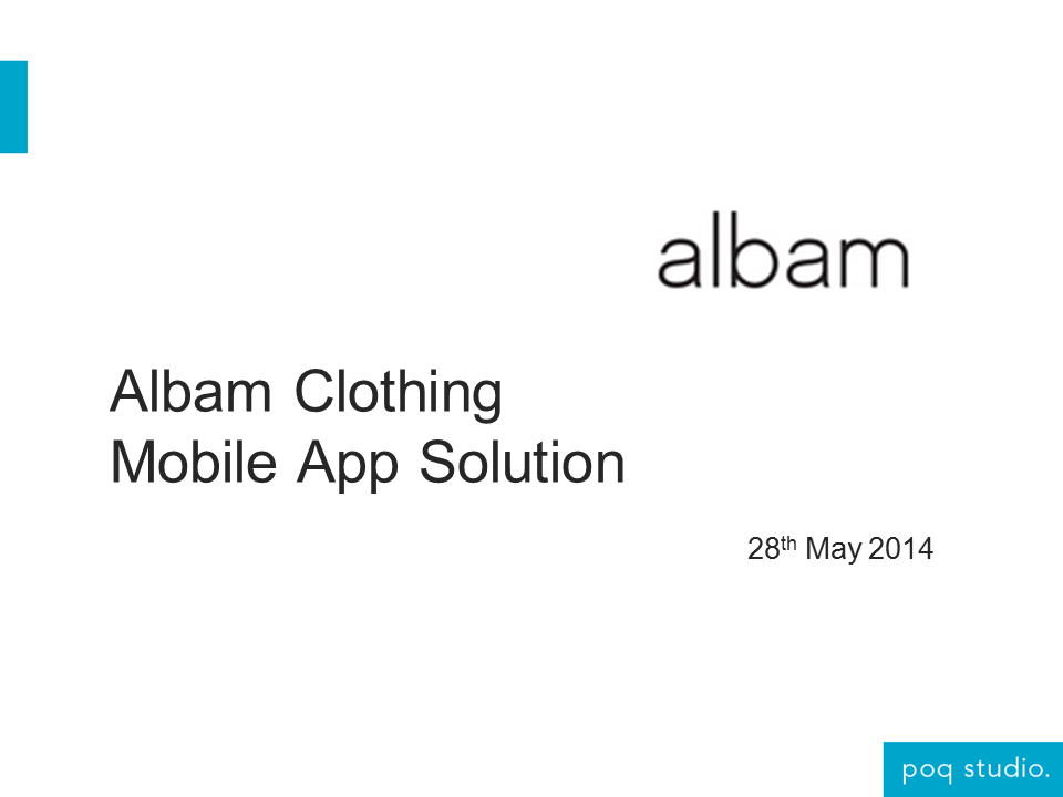 Albam Clothing - Mobile App solution