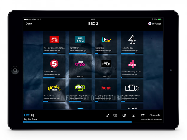 TVPlayer - Finalist - 2014 UK Mobile & App Design Awards