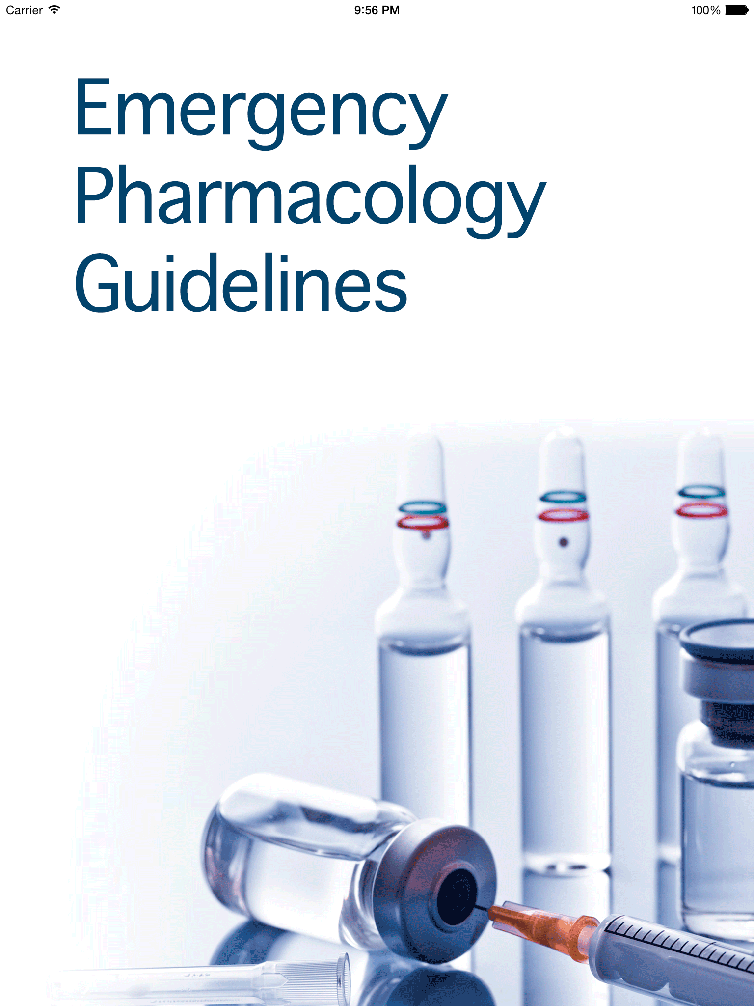 Emergency Pharmacolgy Guidelines - 2014 Australian Mobile & App Awards