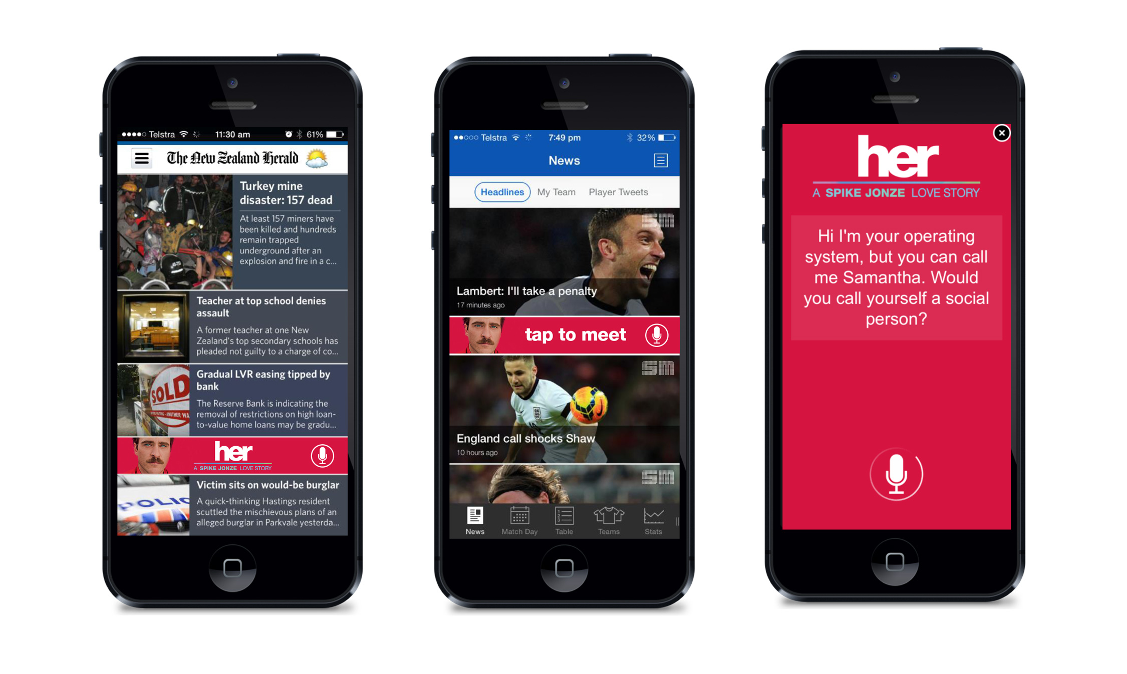 Her Voice Activated Banner Campaign - Finalist - 2014 Australian Mobile & App Awards