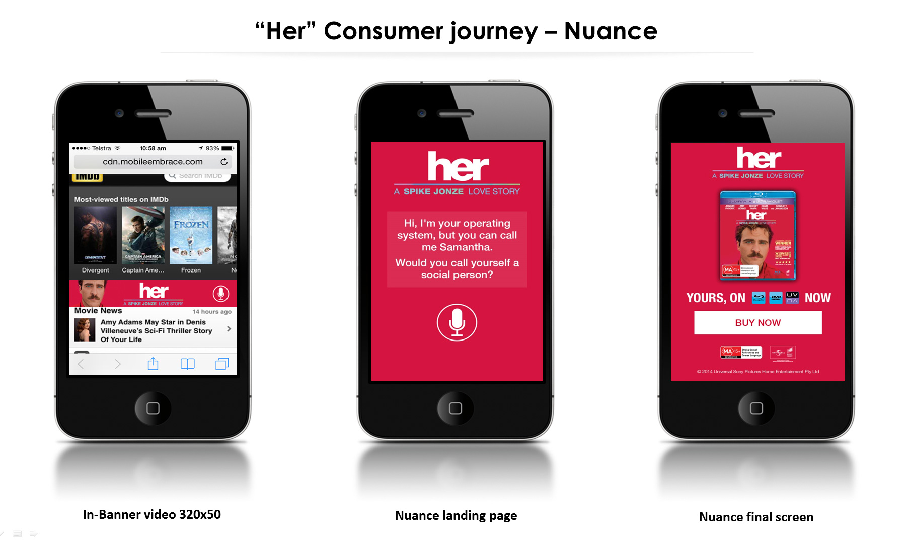 Her Voice Activated Banner Campaign - Finalist - 2014 Australian Mobile & App Awards