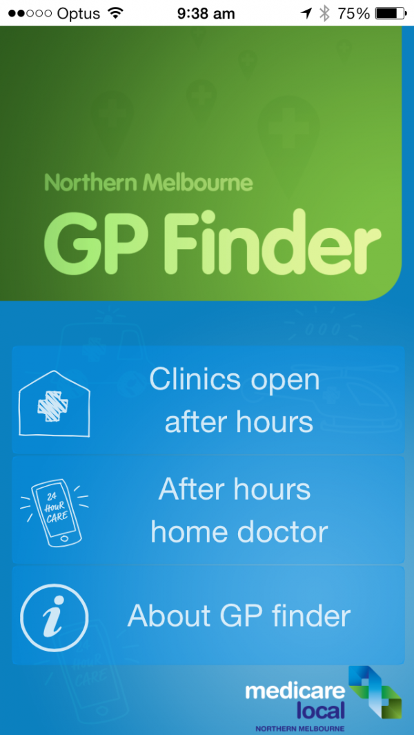 Northern Melbourne Medicare Local GP Finder - 2014 Australian Mobile ...
