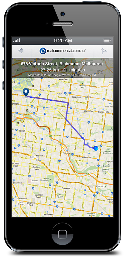 realcommercial.com.au mobile site and app - Finalist - 2014 Australian Mobile & App Awards