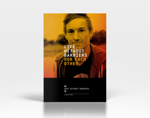 Life Without Barriers (LWB) rebrand - Winner - 2014 Sydney Design Awards