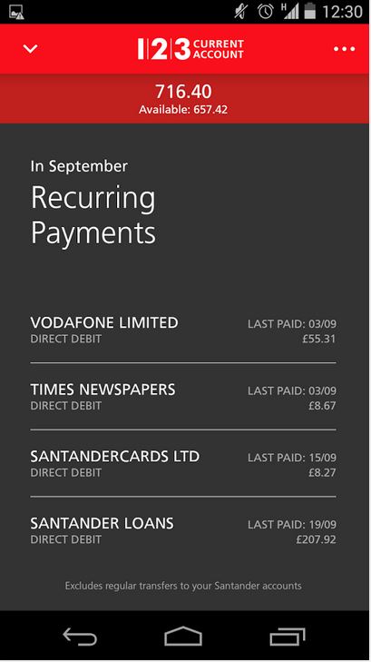 Santander SmartBank - Silver Winner - 2015 [app] design awards UK