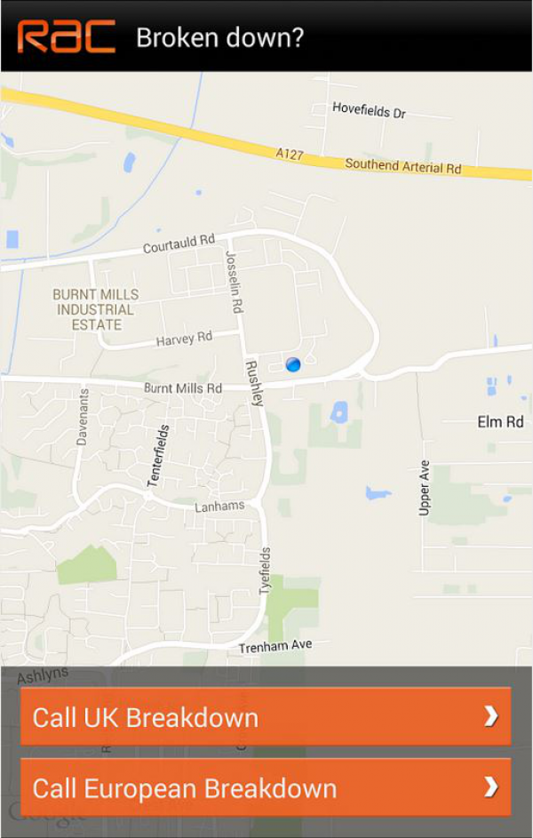 RAC - Silver Winner - 2015 [app] design awards UK