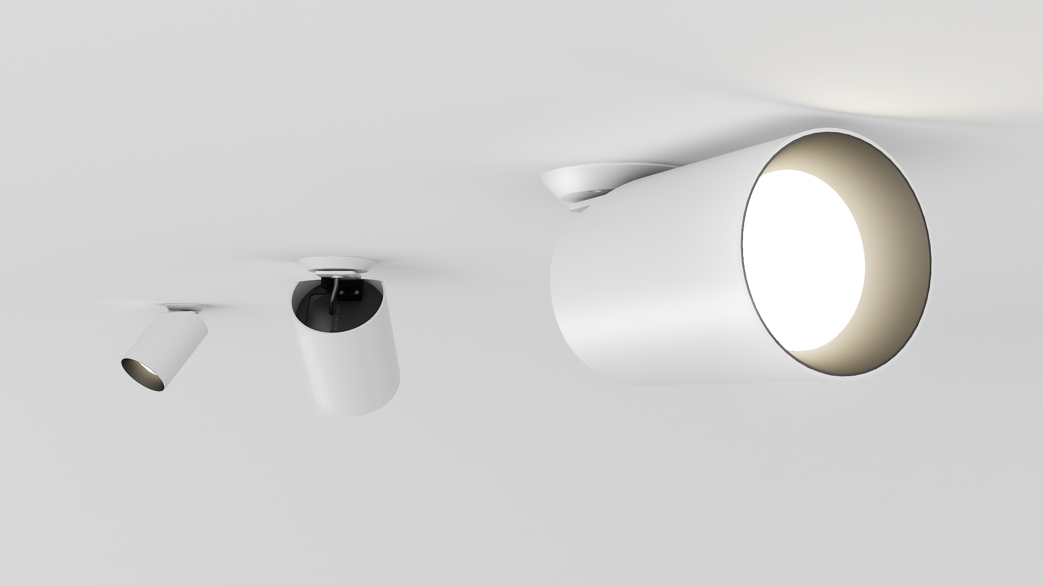 D900 SHX Curve surface-mounted downlight