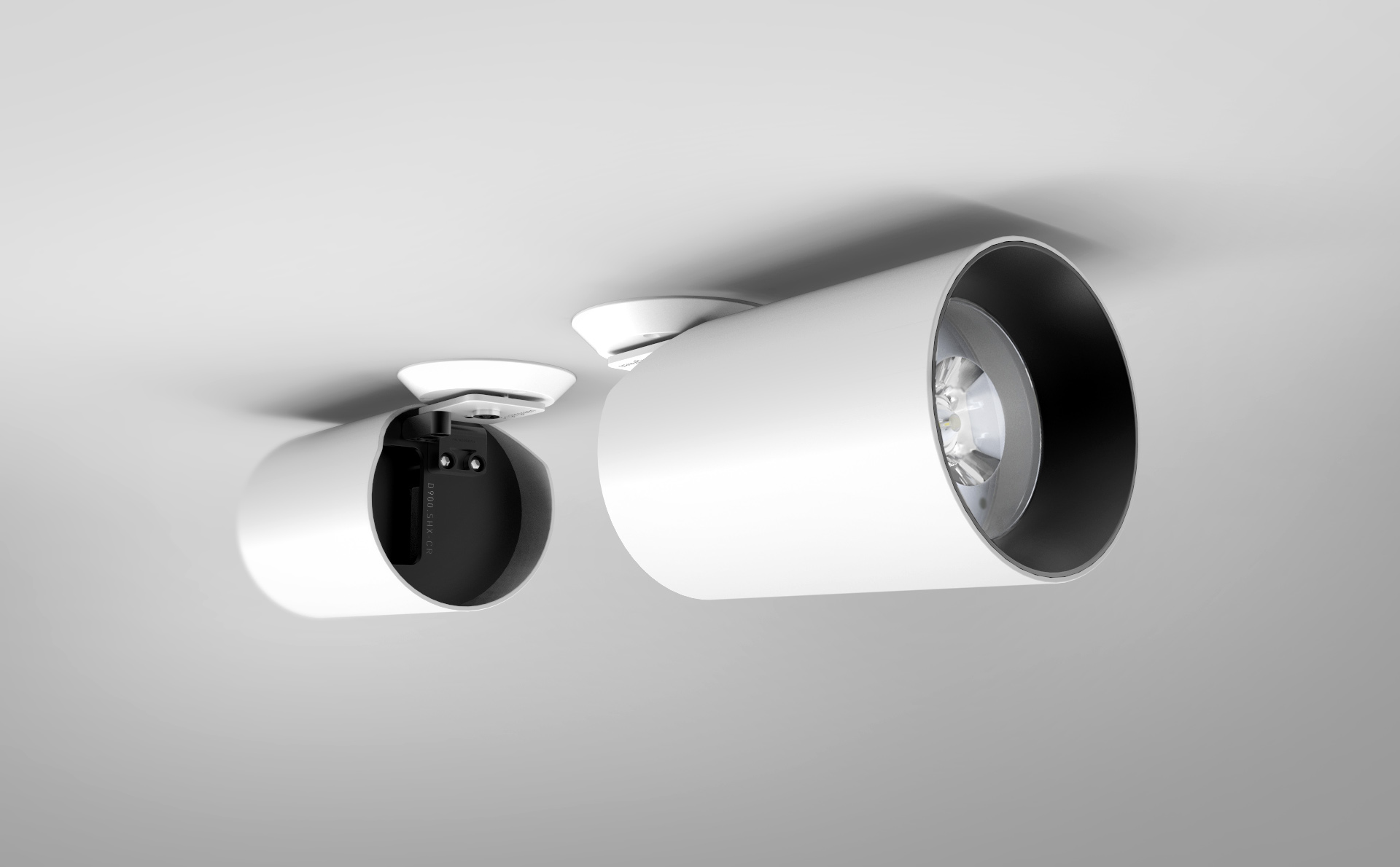 D900 SHX Curve surface-mounted downlight