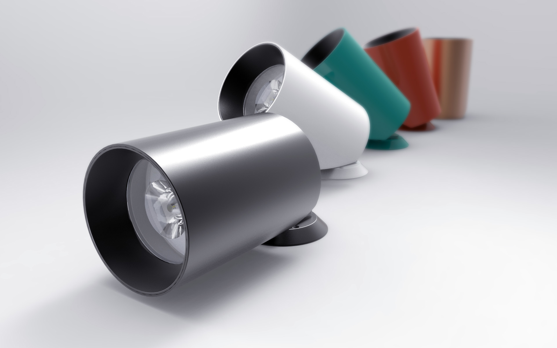 D900 SHX Curve surface-mounted downlight