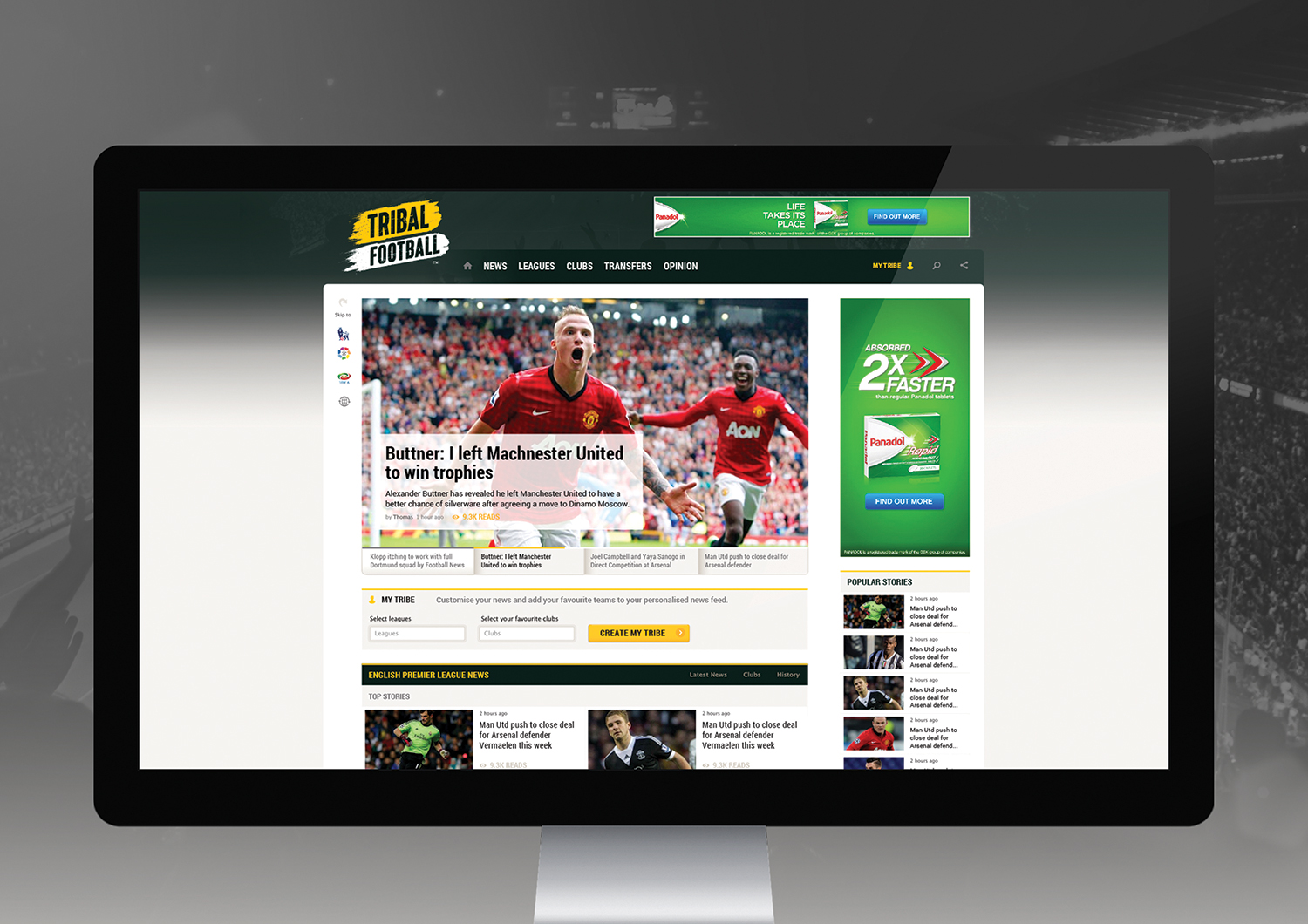 Tribal Football Website - Silver Winner - 2015 Melbourne Design Awards
