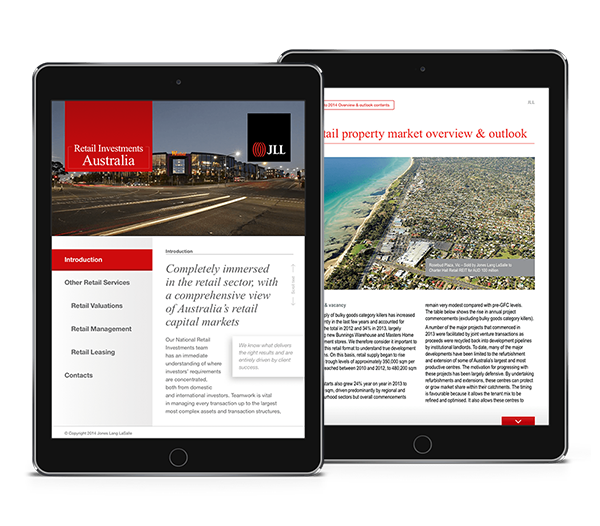 JLL Capital Markets App - Silver Winner - 2015 [app] design awards AUS