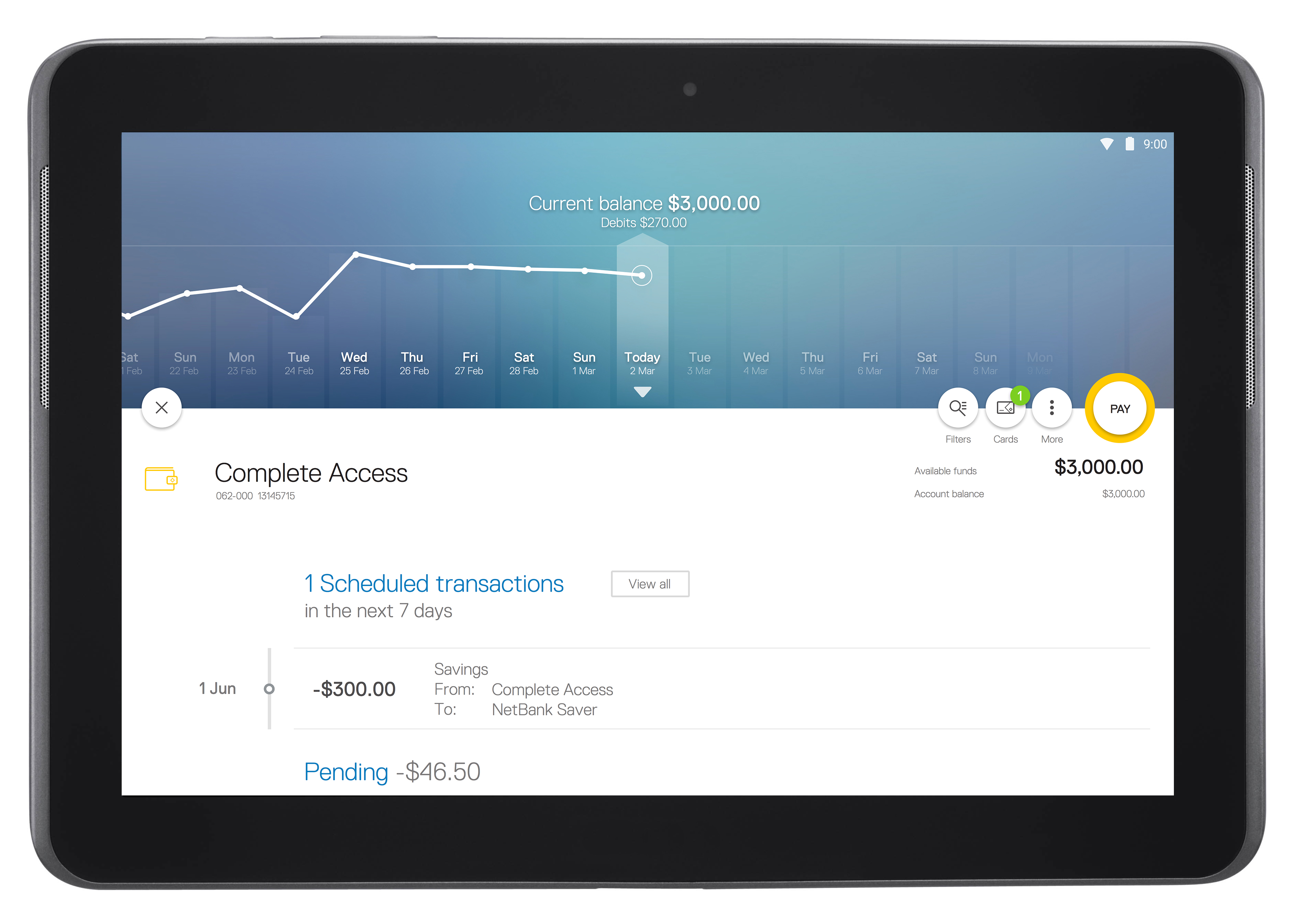 CommBank App for Tablet
