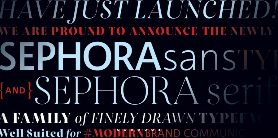 Sephora - Custom Type - Gold Winner - 2015 New York Design Awards